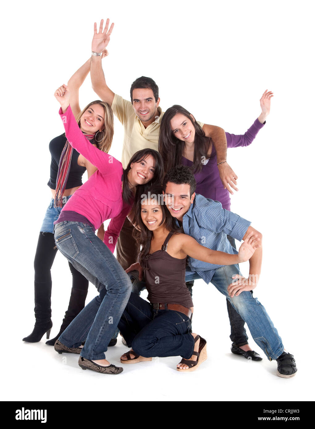 Smiling cheerful mood young Cut Out Stock Images & Pictures - Alamy