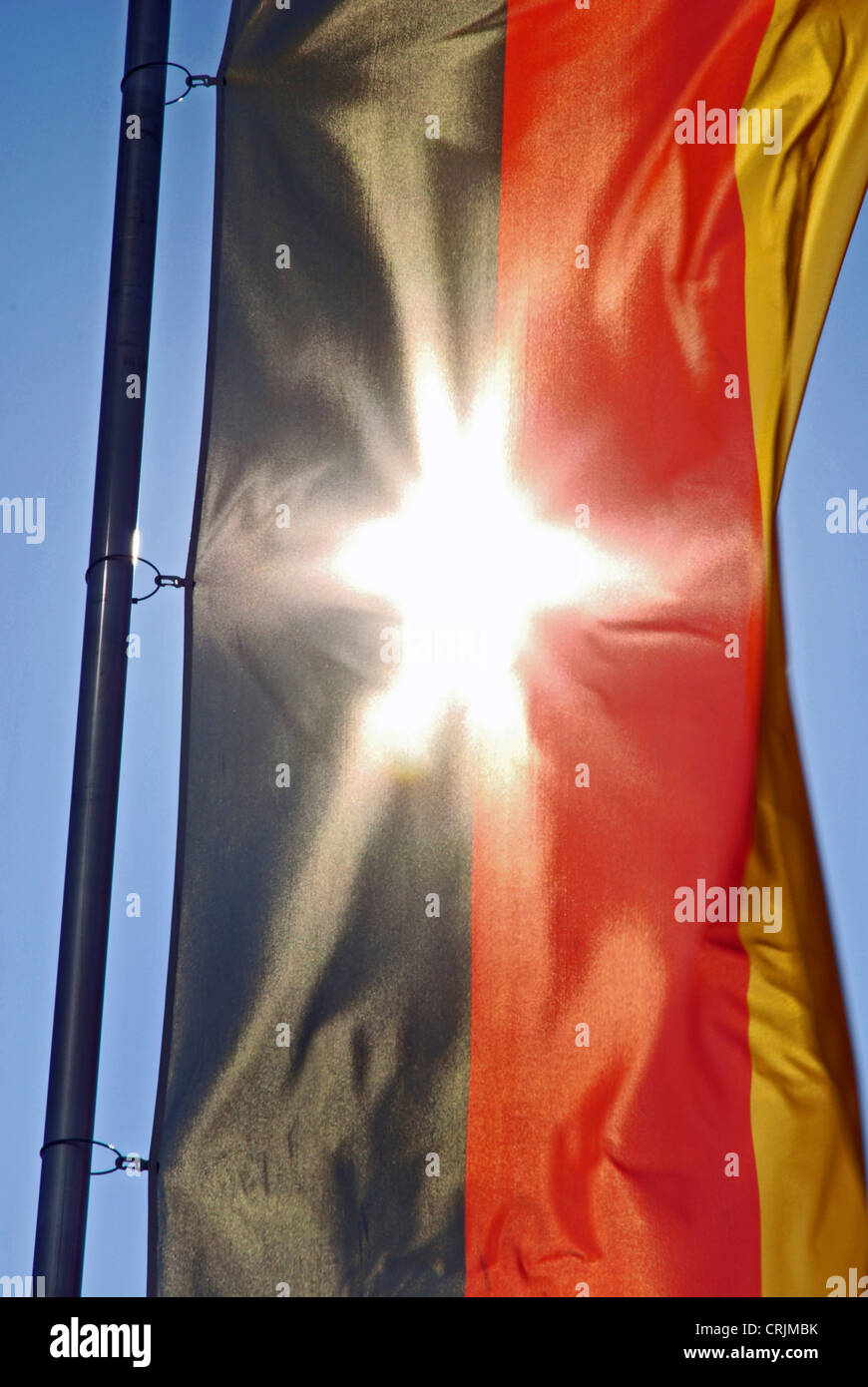 German flag in backlight, Germany Stock Photo - Alamy