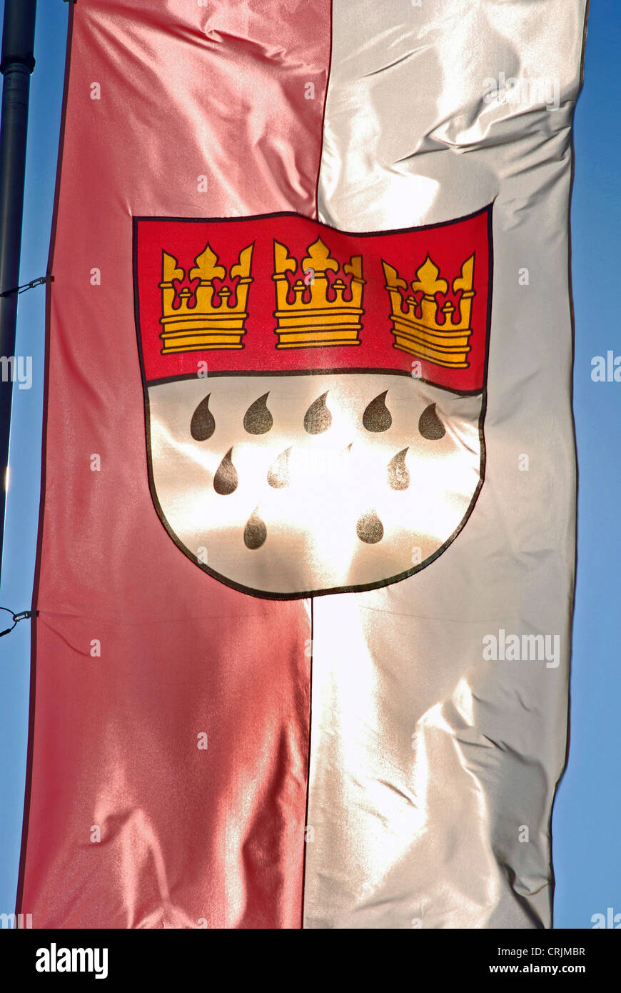 Cologne flag, Germany, North Rhine-Westphalia, Koeln Stock Photo - Alamy
