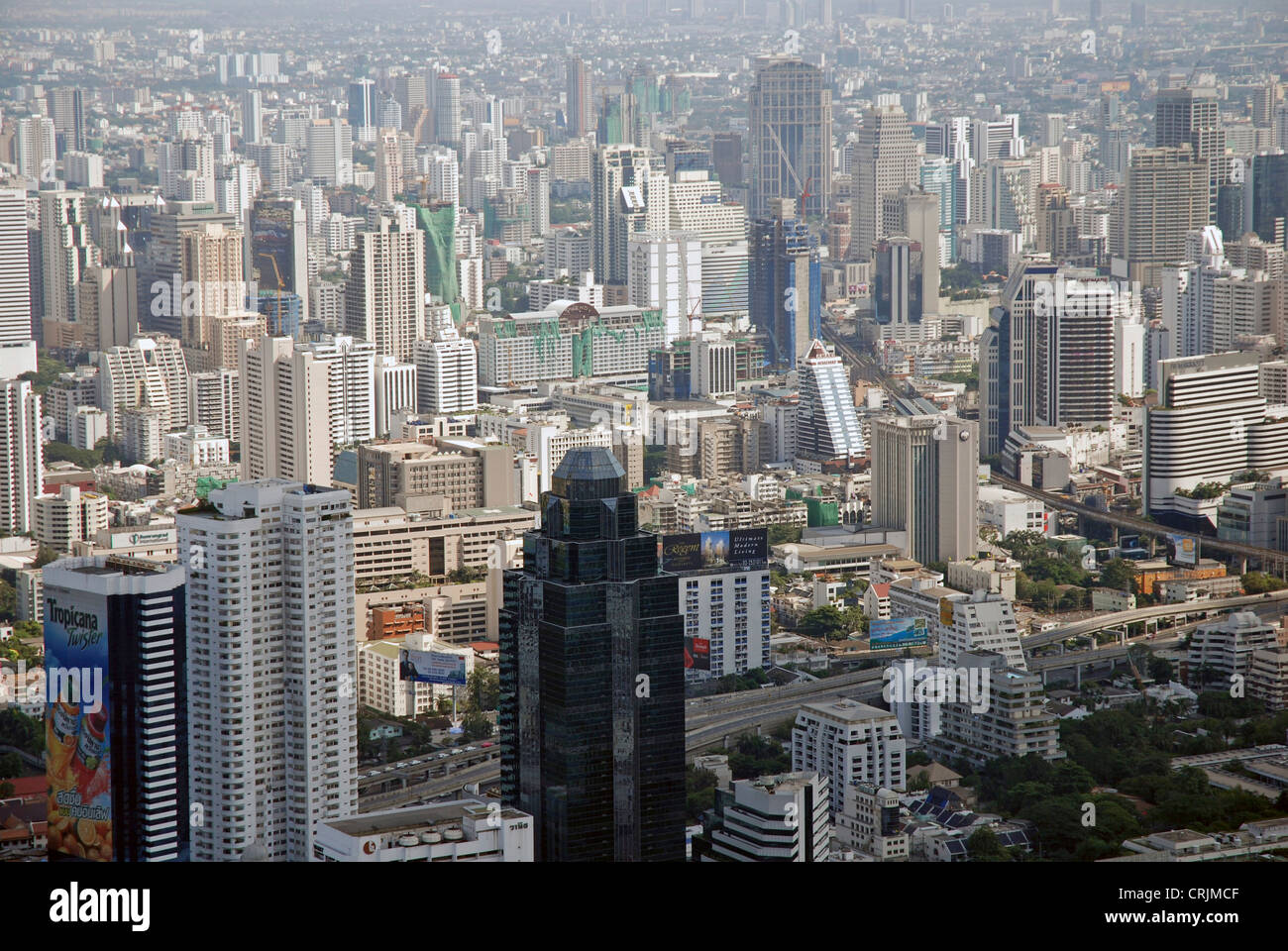 view from Baiyoke Sky Hotel, Sky Tower, highest building of Thailand ...