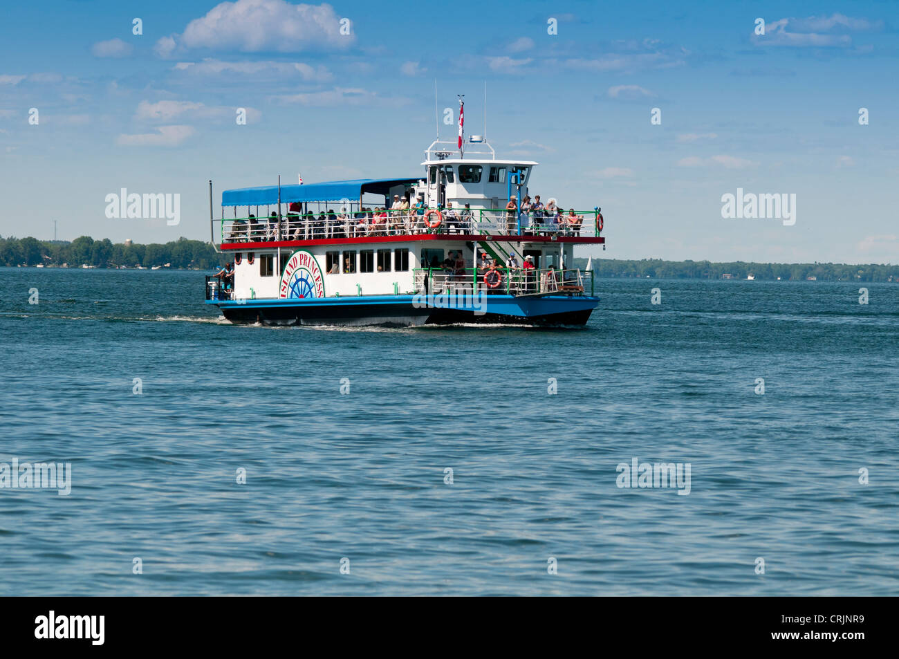 Cruise boat on Lake Couchiching in Orillia, Ontario, Canada Stock Photo ...