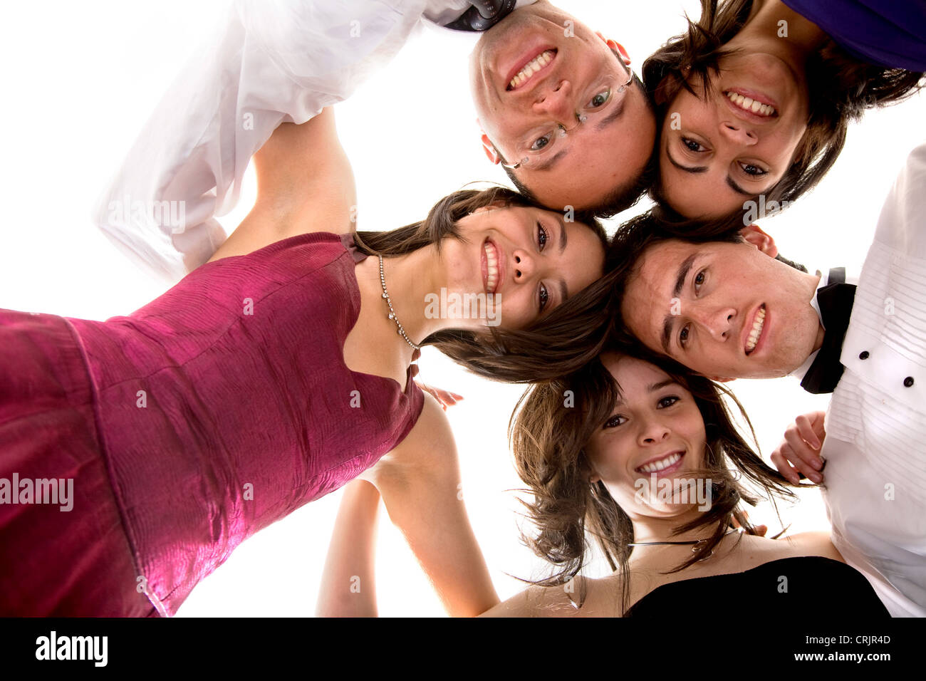 friends portrait having fun all elegantly dressed ready to party Stock ...