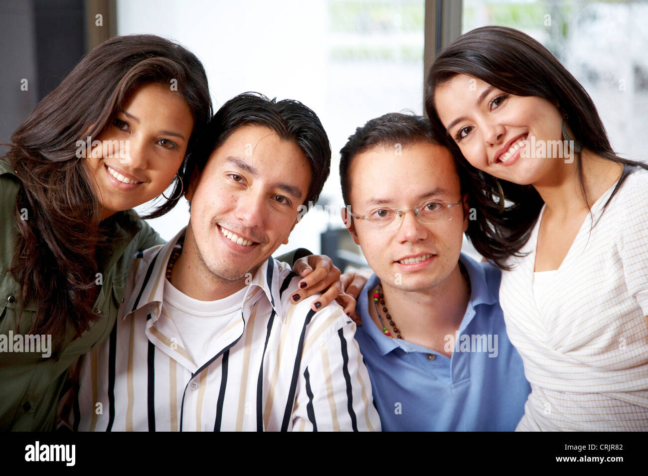 happy friends at home Stock Photo - Alamy