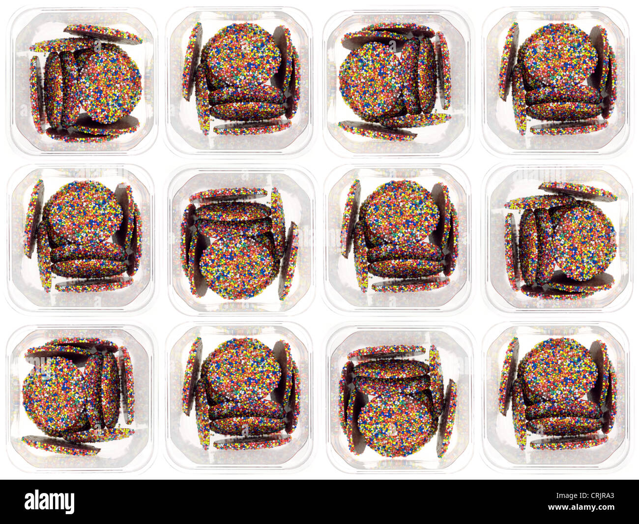 Chocolate freckles isolated against a white background Stock Photo - Alamy