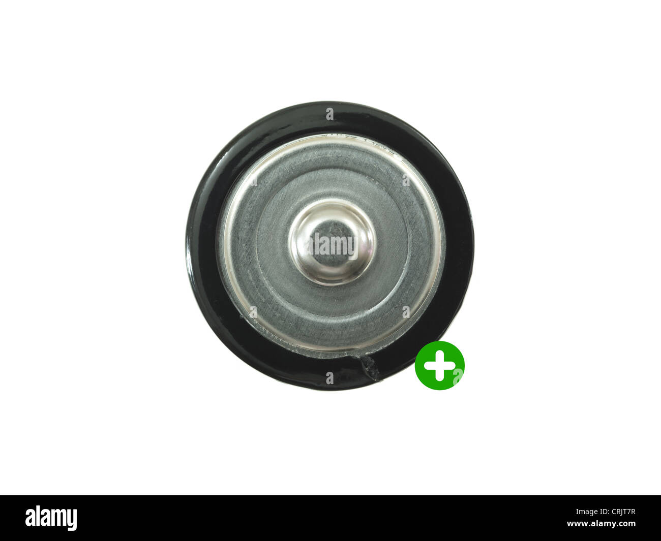Batteries shot from above isolated against a white background Stock ...