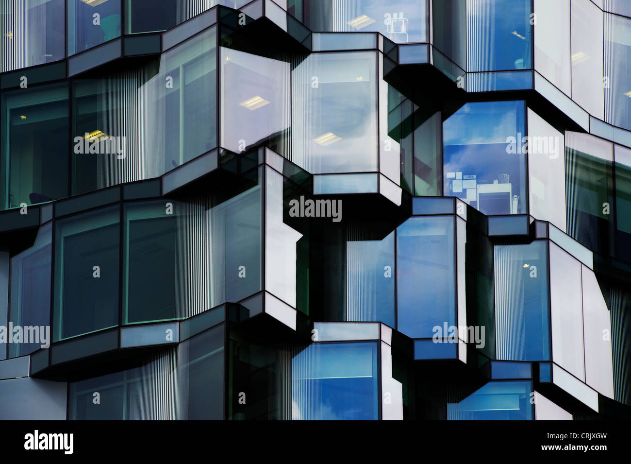 Cubist office blocks. Nexus place, Farringdon street, London Stock ...