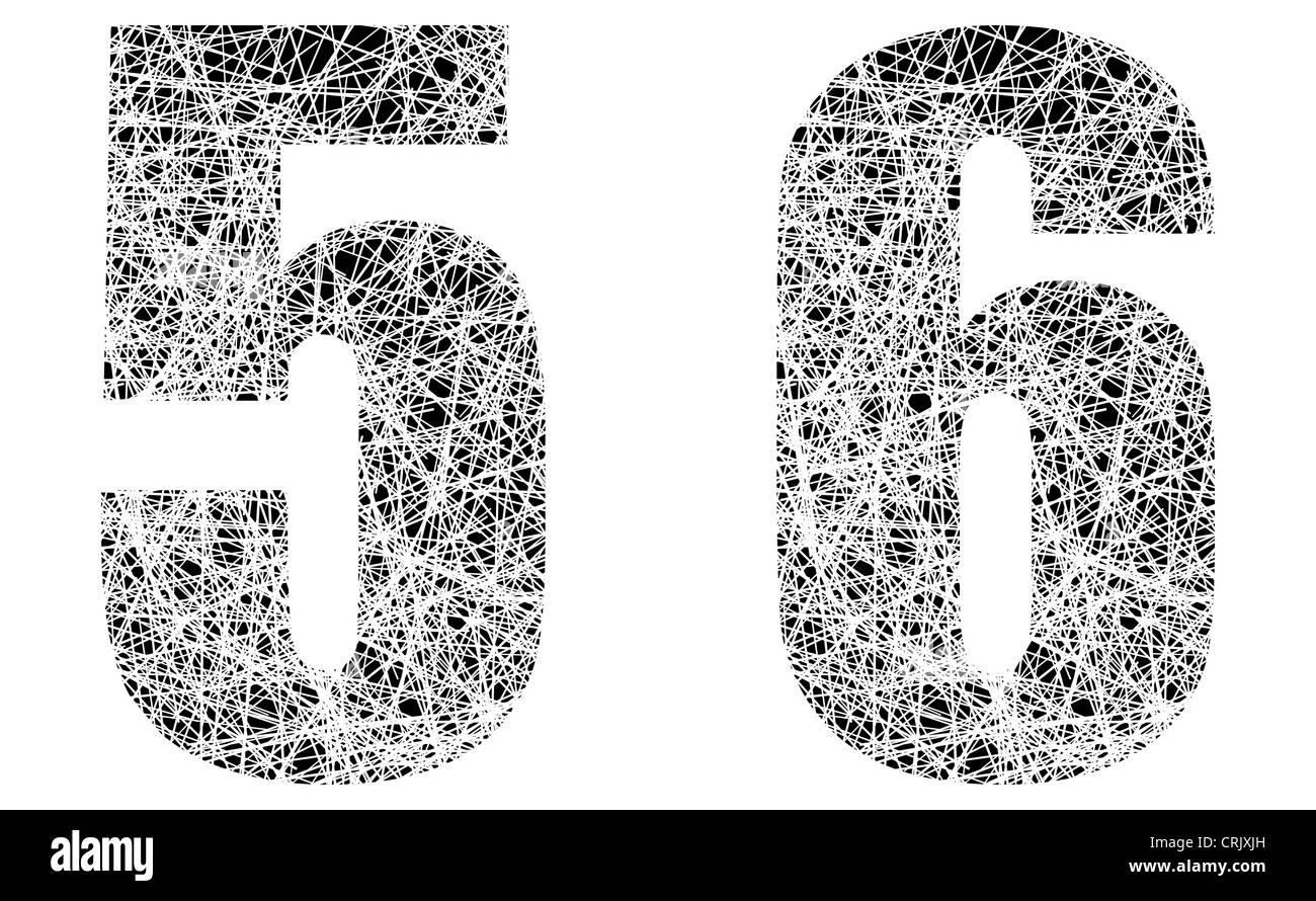 Five lines of numbers Black and White Stock Photos & Images - Alamy