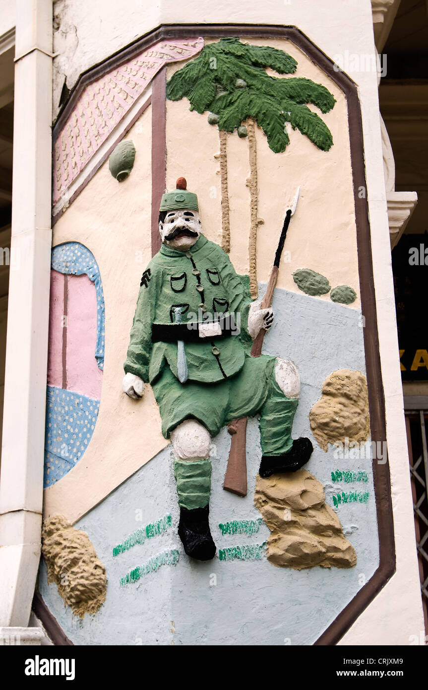 detailed relief art, house in geylang singapore Stock Photo - Alamy