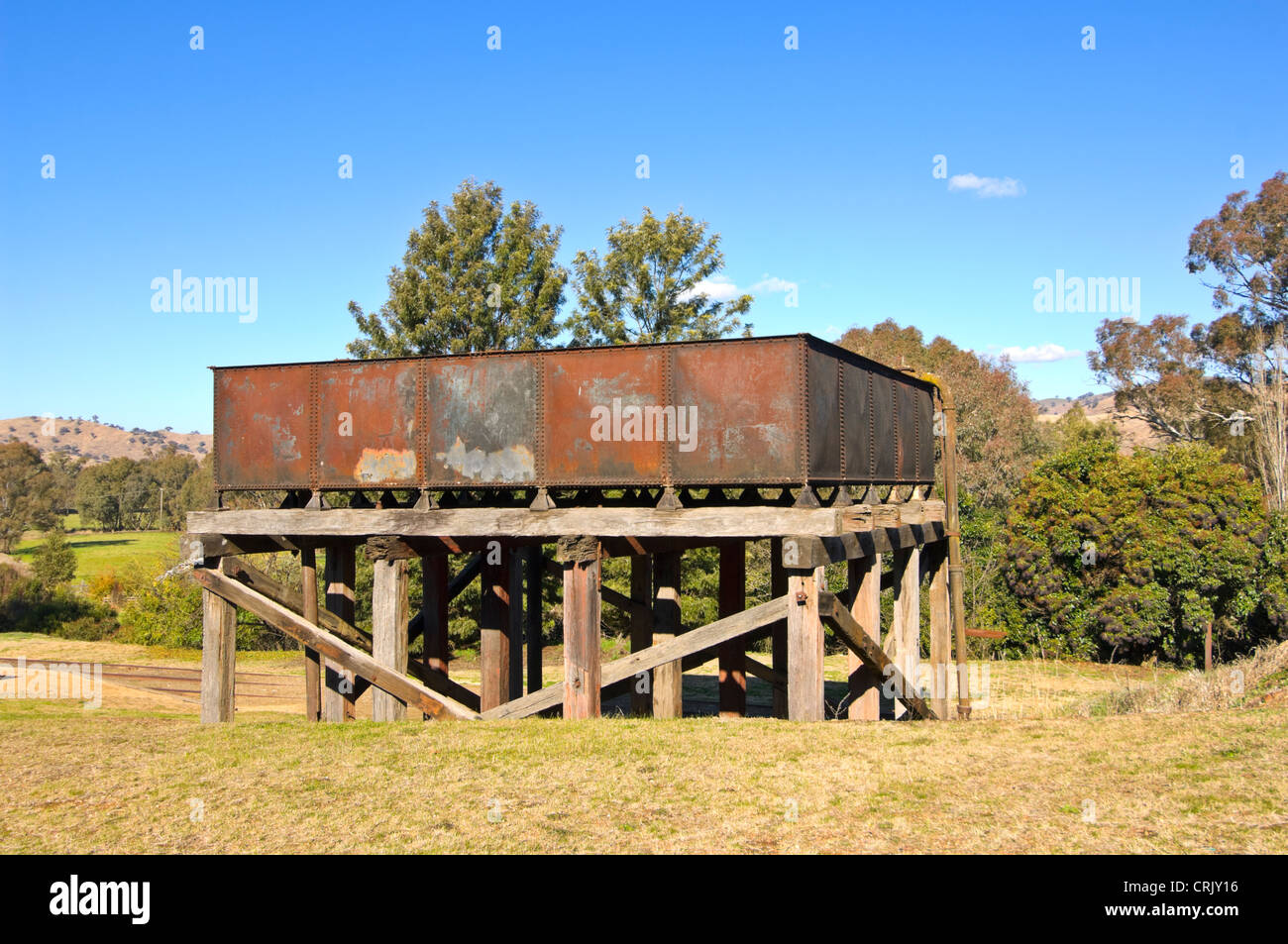 Old Railway Water Tank, Gundagai, New South Wales, Australia Stock ...