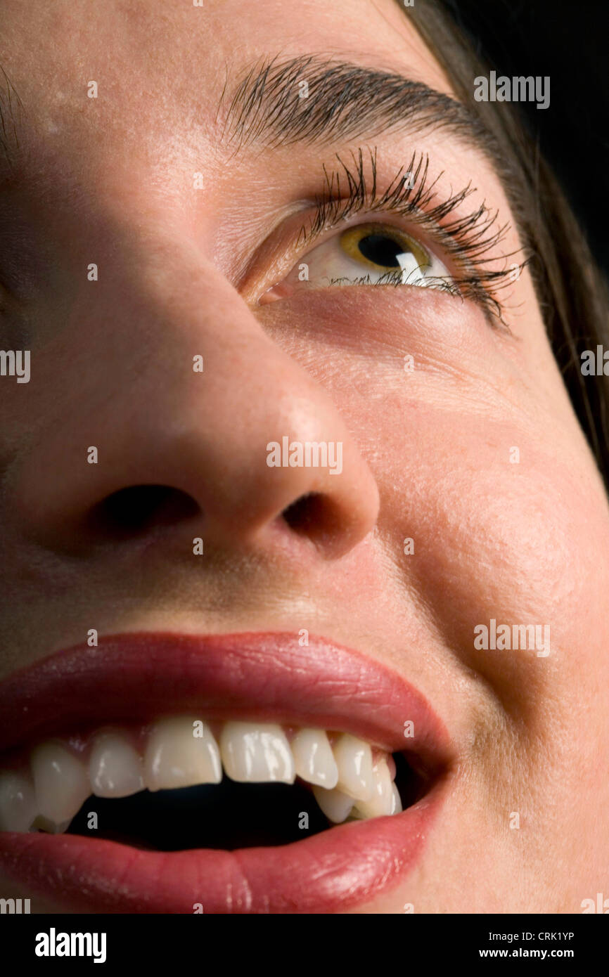 Close up of the happy, smiling face of a woman Stock Photo - Alamy