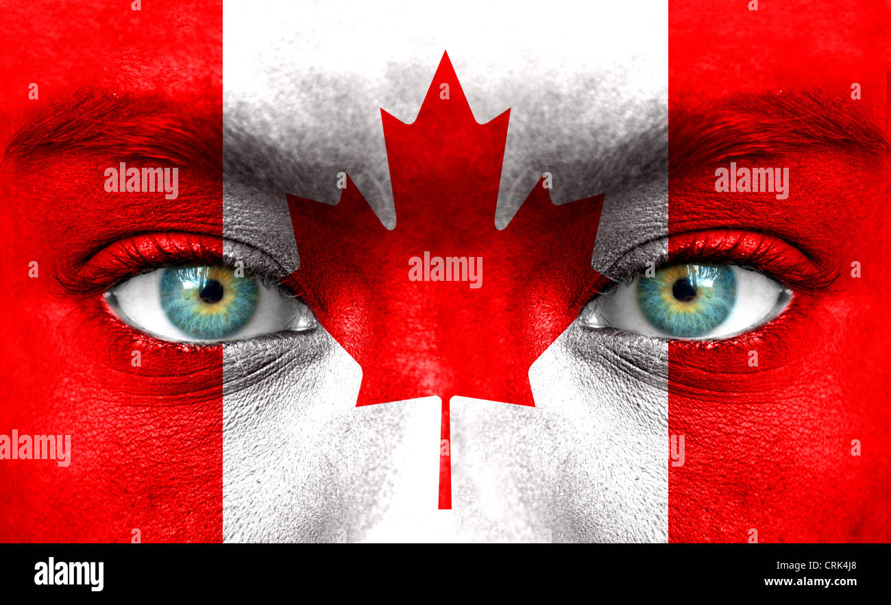 Canada flag map hi-res stock photography and images - Alamy