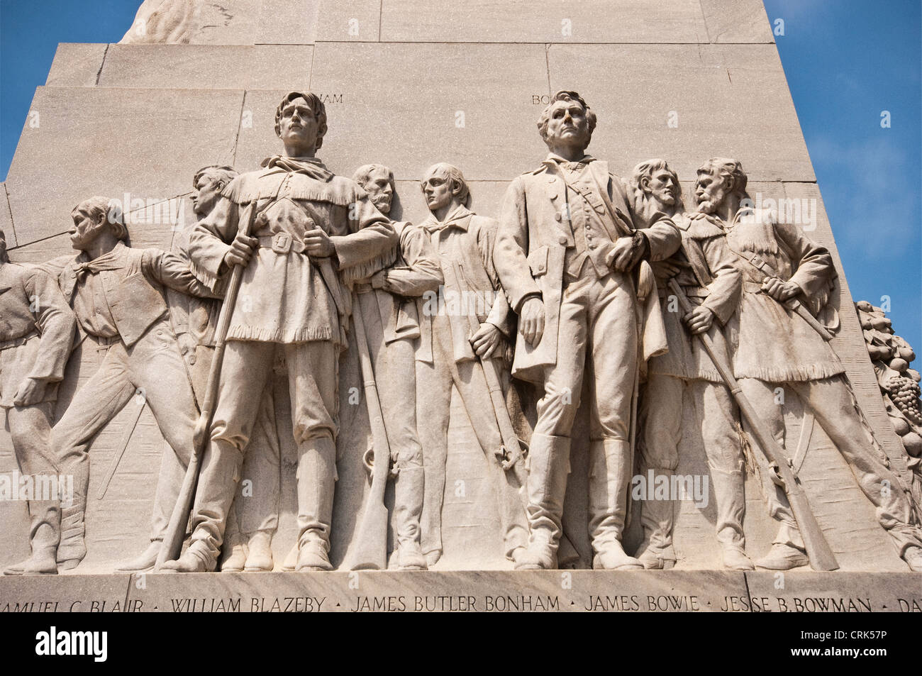James Butler Bonham and James Bowie statues at Cenotaph memorial to the ...