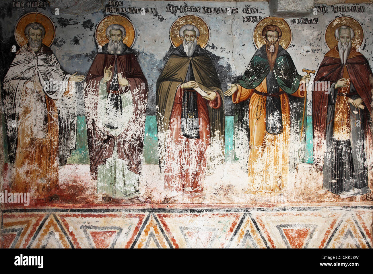 Icons at the Church of the Protaton in Karyes at Mount Athos, Greece ...
