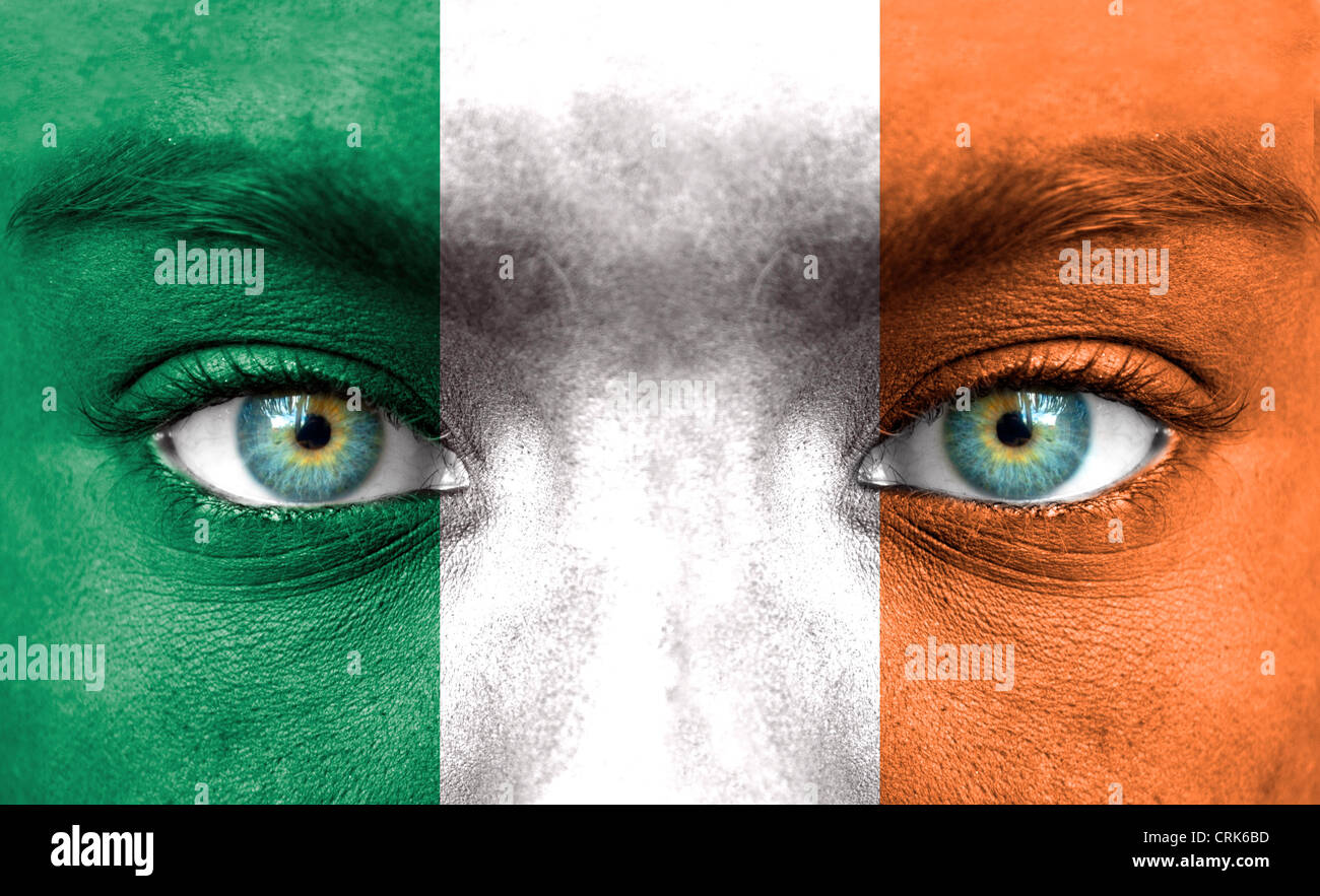 Human face painted map world hi-res stock photography and images - Alamy
