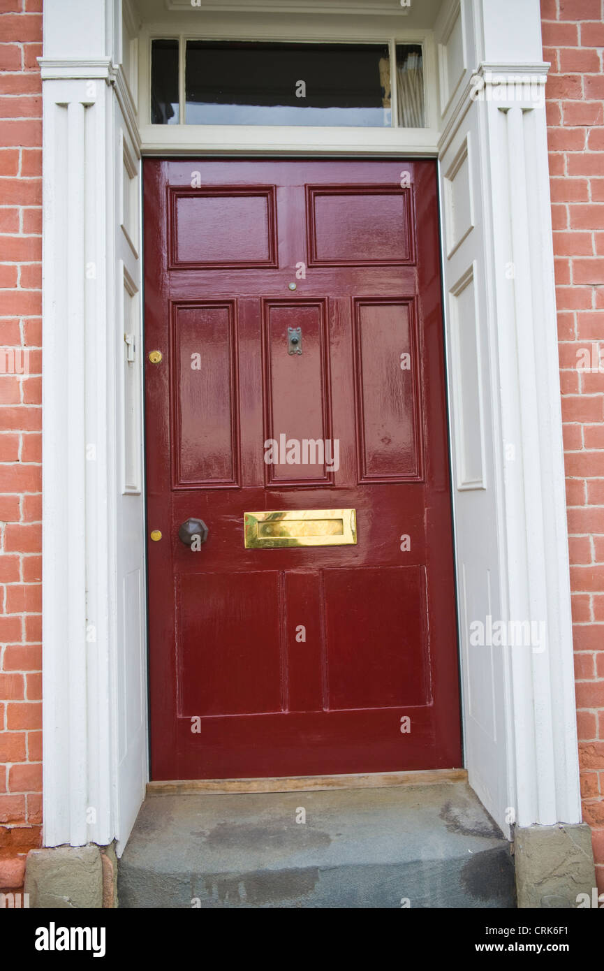 Front door of period house in Presteigne Powys Mid-Wales UK Stock Photo ...