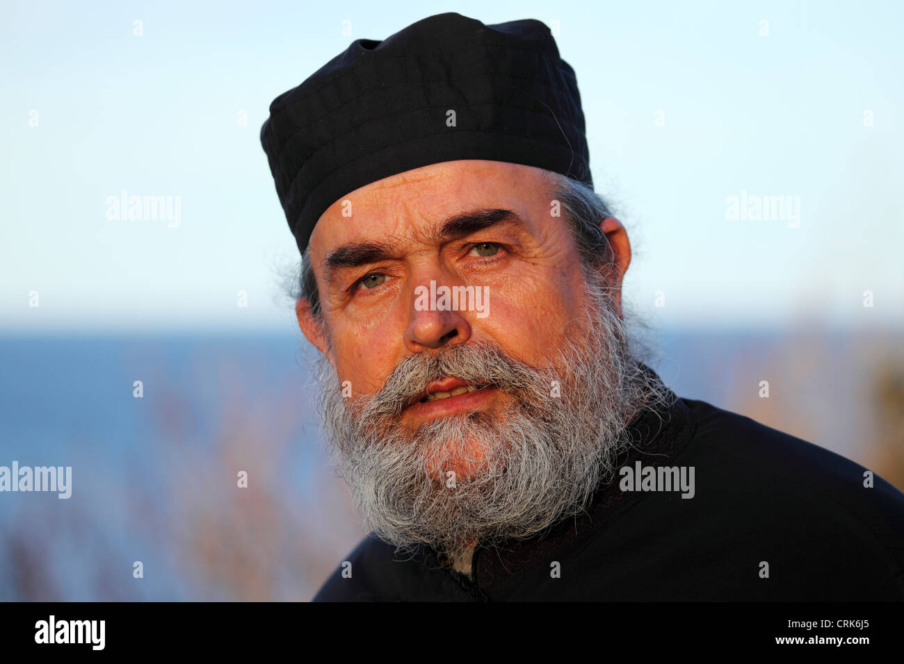 Monk Epiphanios of Mylopotamos at Mount Athos in Greece Stock Photo - Alamy