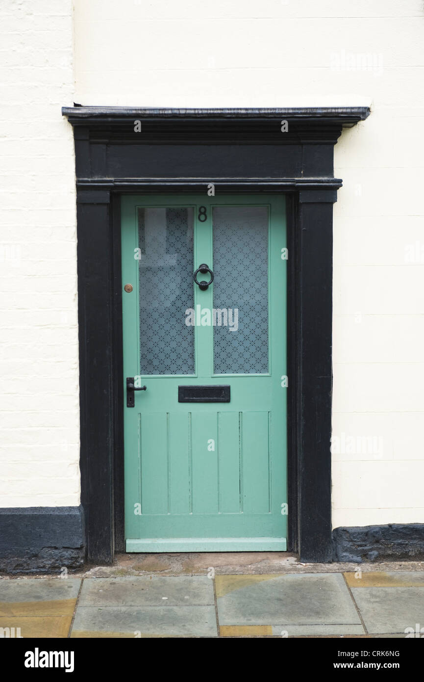 Front door of period house in Presteigne Powys Mid-Wales UK Stock Photo ...