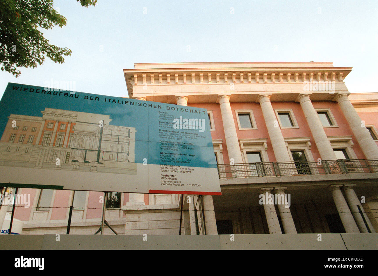 The Embassy of Italy in Berlin in the evening light Stock Photo - Alamy