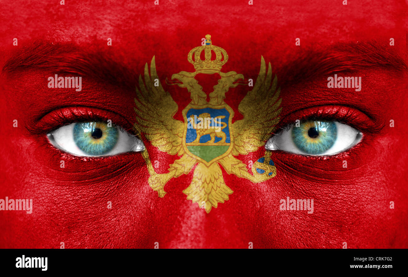 Montenegro flag map hi-res stock photography and images - Alamy