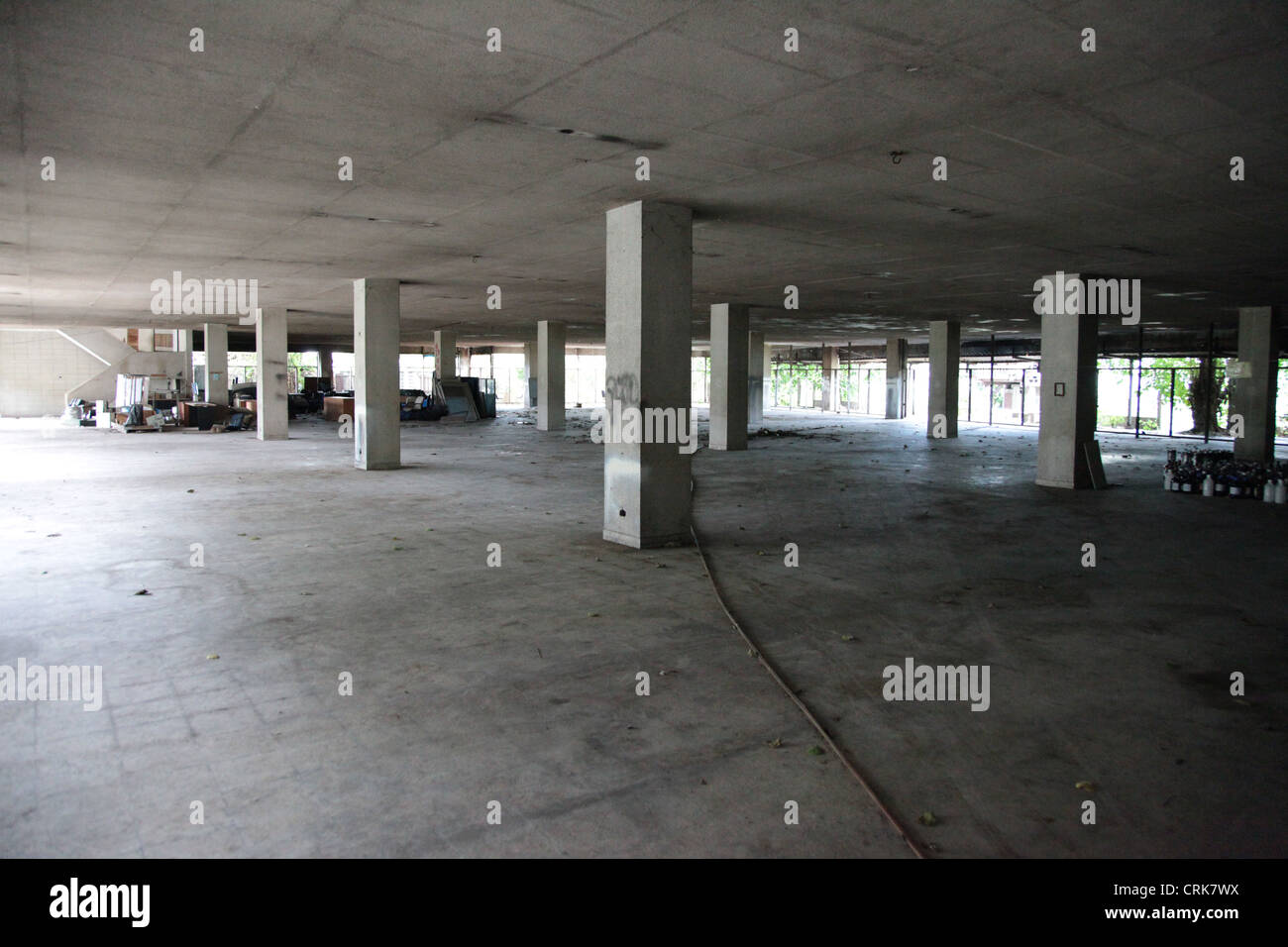 It's a photo of an abandoned factory or office in the suburb of Bangkok ...