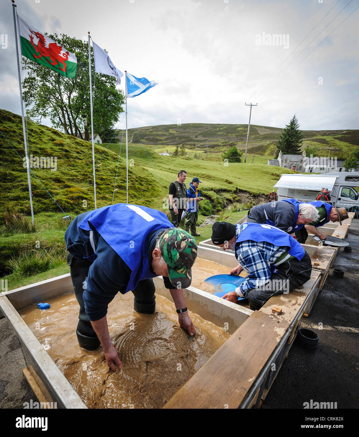 UK Gold Panning Championships at the village of Wanlockhead, Dumfries ...