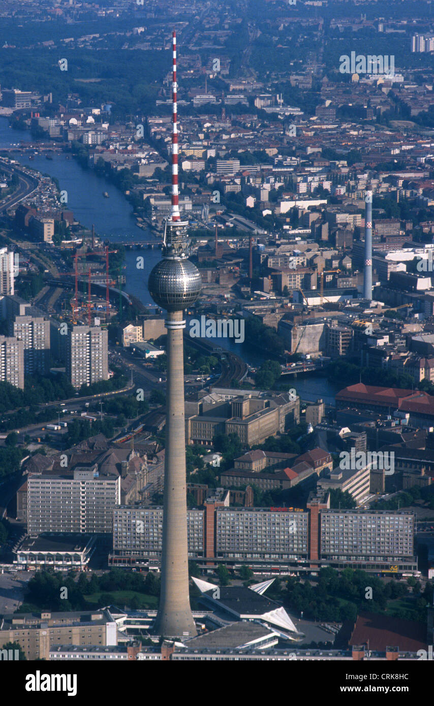 TV tower in Berlin, Aerial View Stock Photo - Alamy