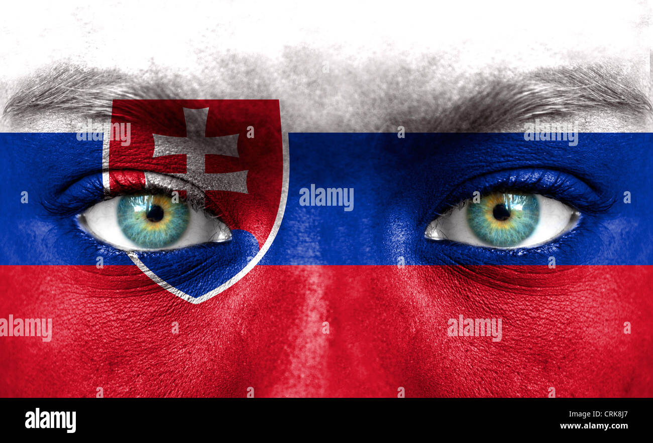 Slovakia flag and map hi-res stock photography and images - Alamy