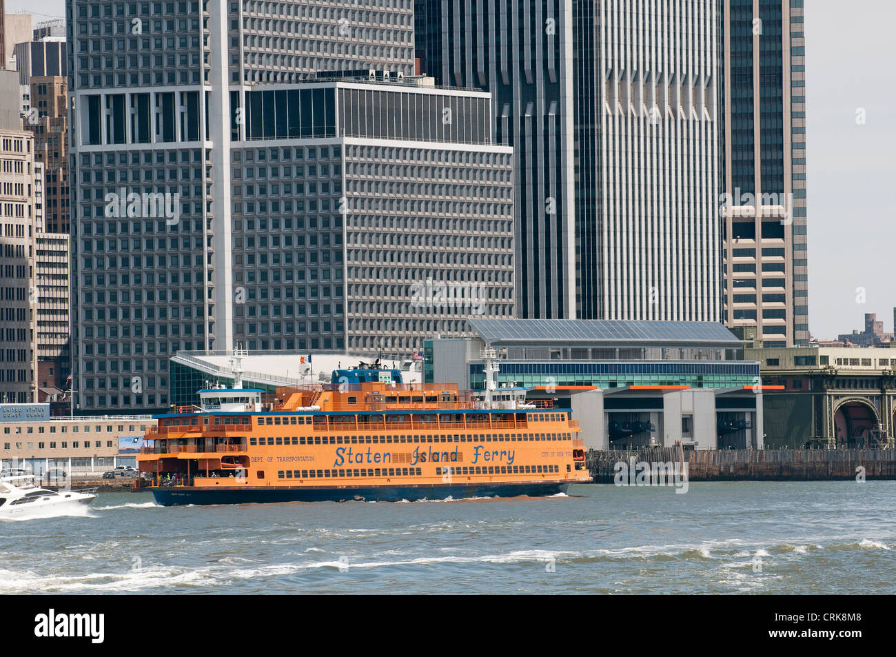Staten Island ferry Guy V Molinari approaching the Manhattan terminal ...