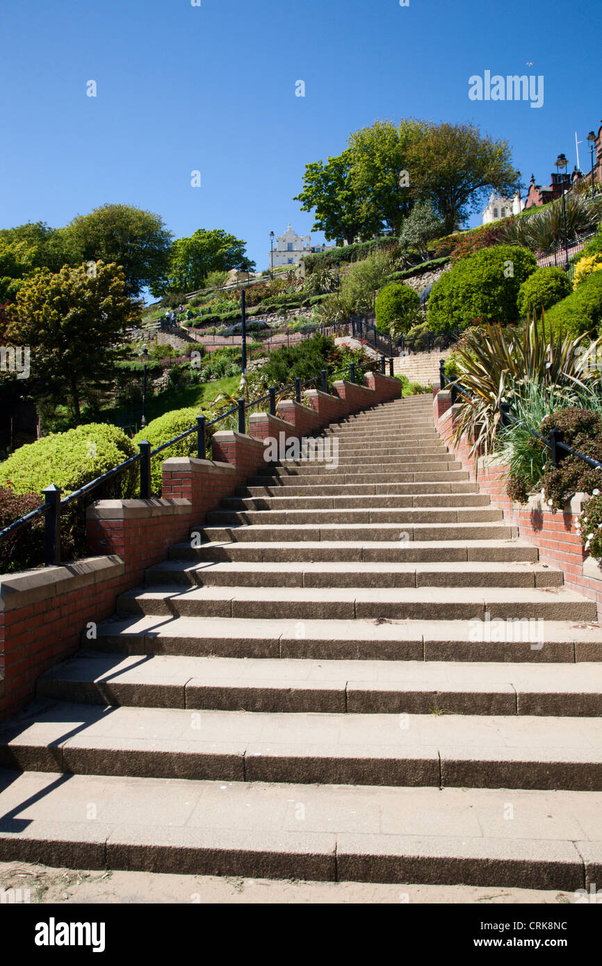 Cliff Steps below the Town Hall Scarborough North Yorkshire England ...