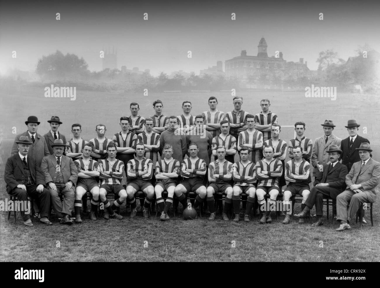 The Wolverhampton Wanderers team and directors on the Molineux Grounds ...