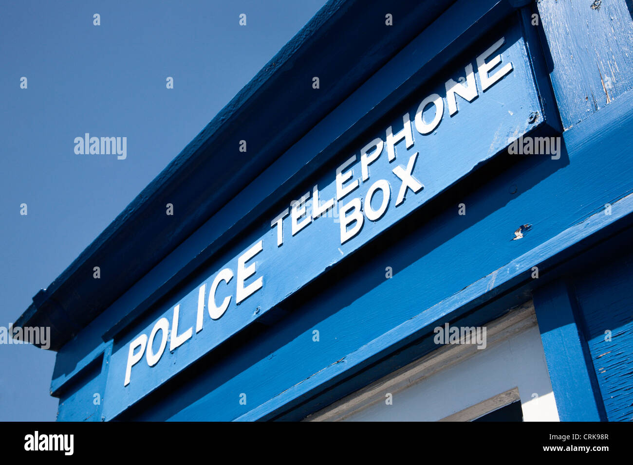 Police Telephone Box at the Harbour Scarborough North Yorkshire England ...