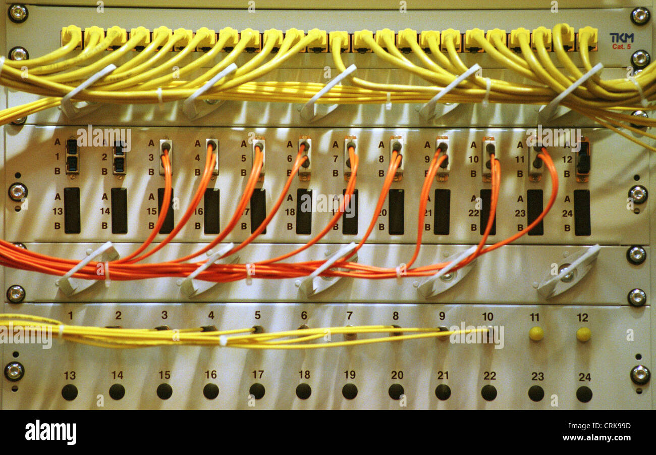 Wiring of IT servers Stock Photo - Alamy