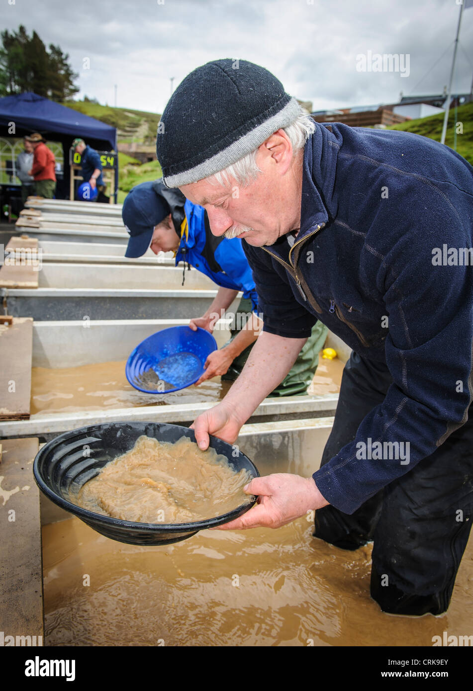 UK Gold Panning Championships at the village of Wanlockhead, Dumfries ...