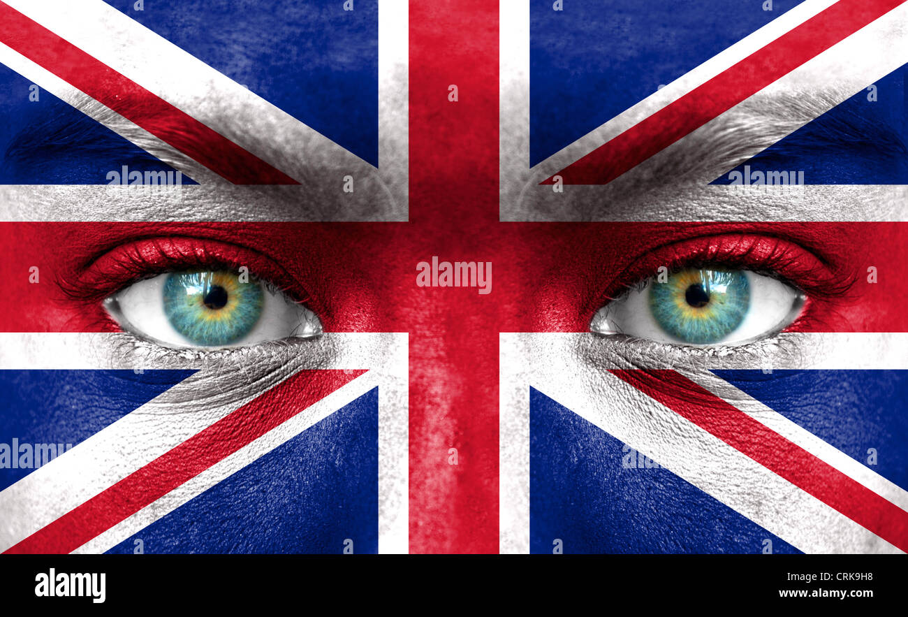 Face paint and british flag hi-res stock photography and images - Alamy