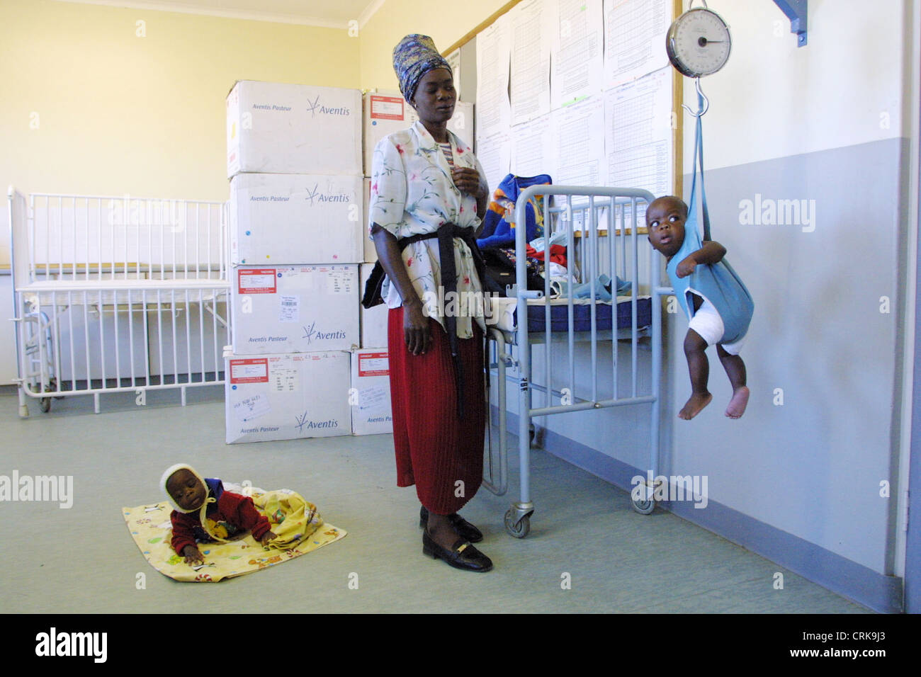 Medical examination of young children in Namibia Stock Photo - Alamy
