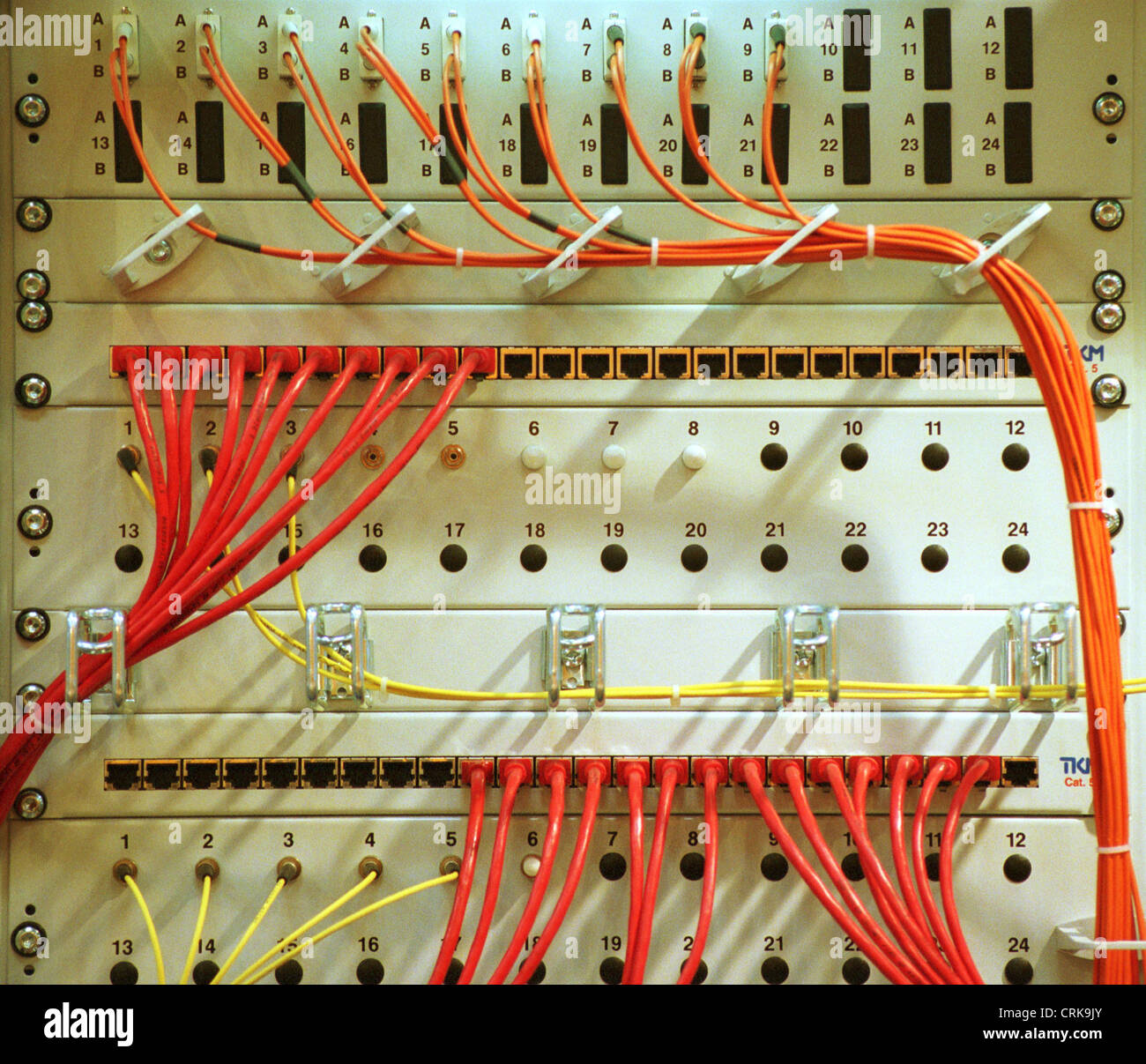 Wiring of IT servers Stock Photo - Alamy