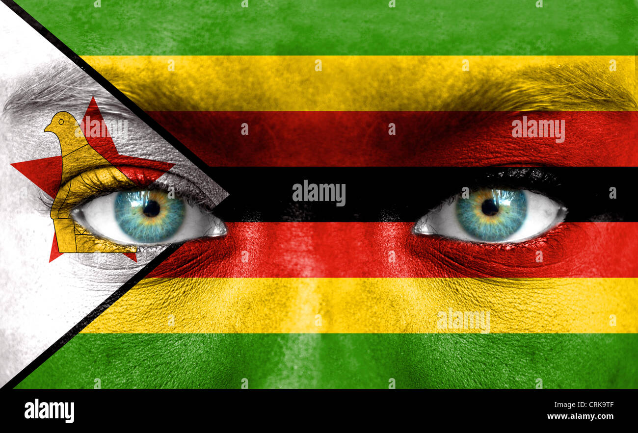 Zimbabwe flag paint hi-res stock photography and images - Alamy