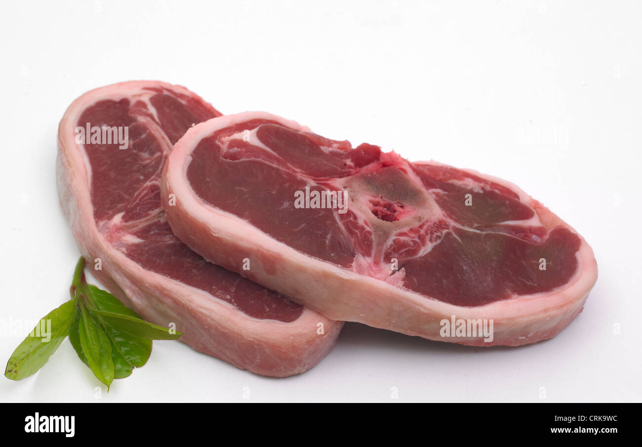 lamb chops Barnsley twin chop Stock Photo - Alamy