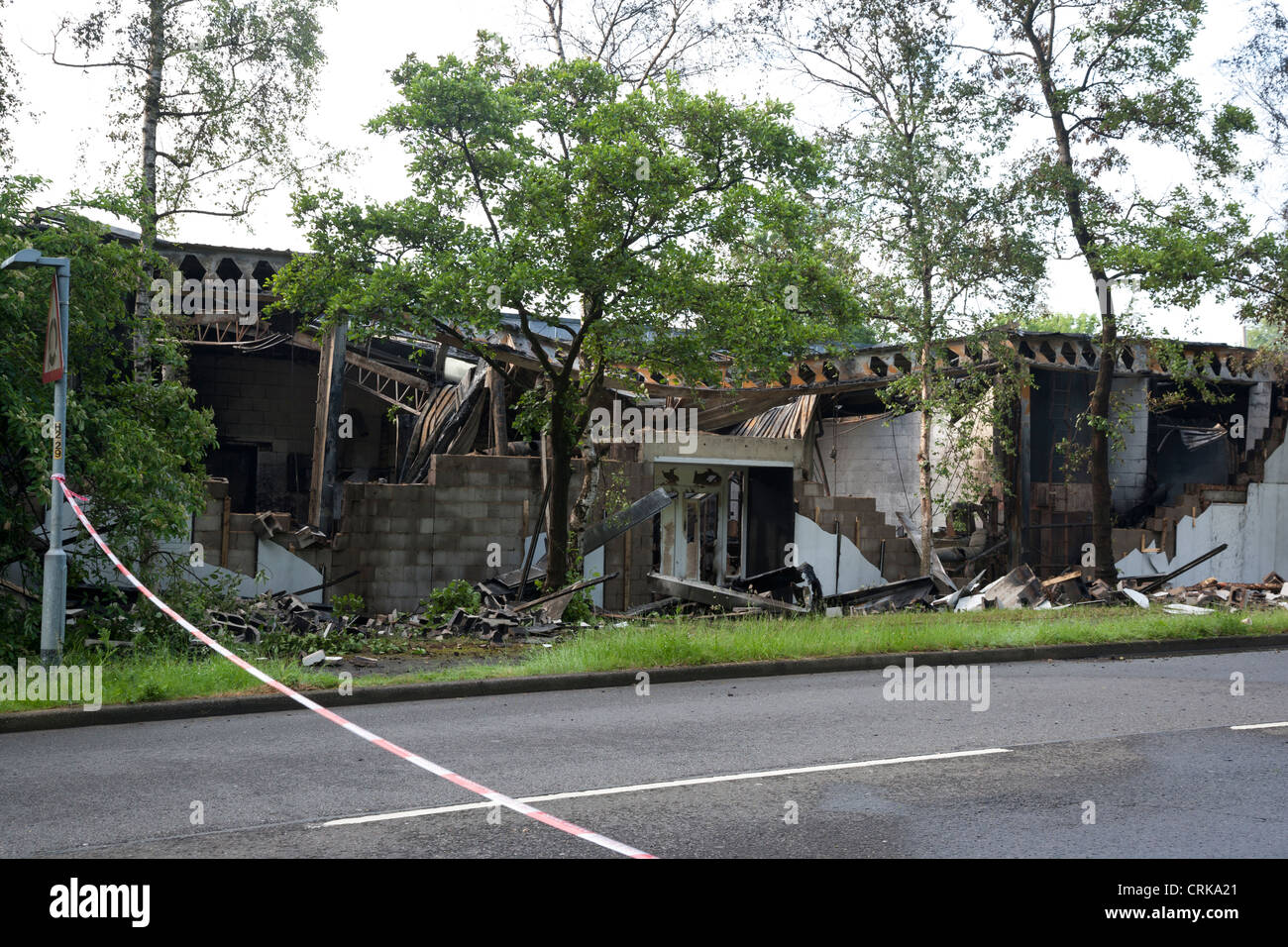 Northamptonshire Fire and Rescue at the scene of a burnt out factory ...