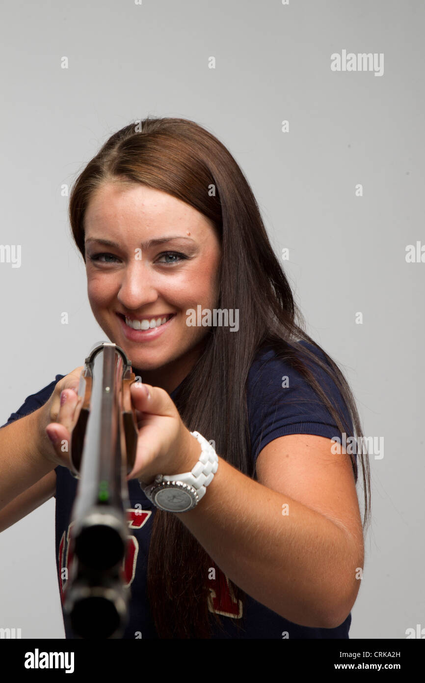 Shooting champion Corey Cogdell of Team USA Olympic Team poses at the ...