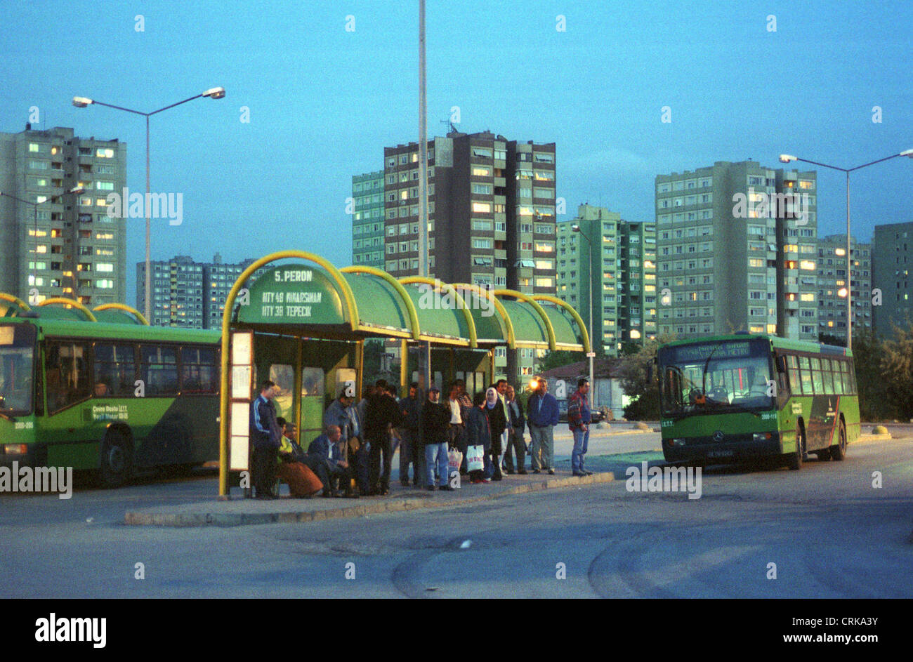 Bus station in Istanbul Stock Photo - Alamy