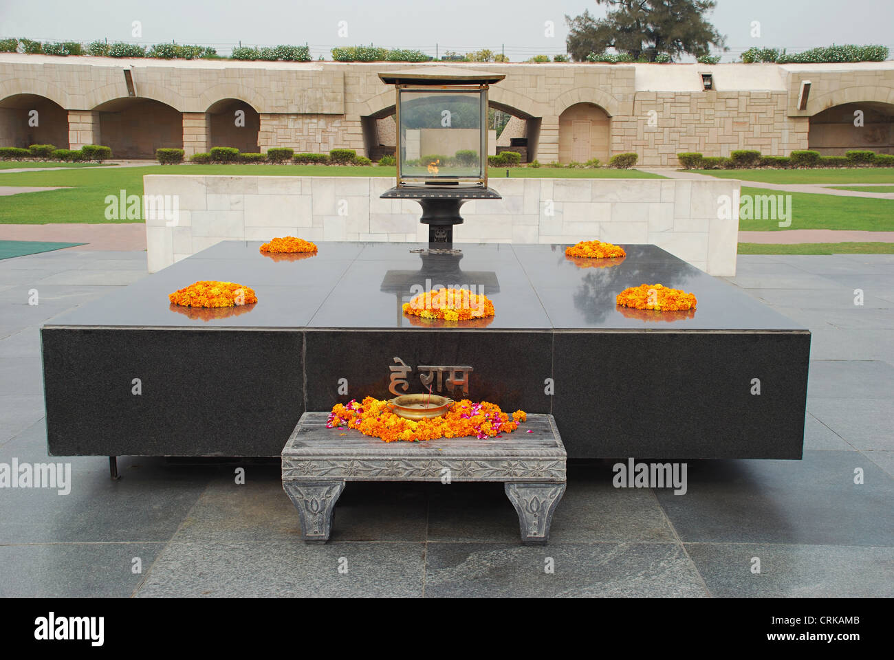 Raj Ghat, Is a memorial to Mahatma Gandhi, It is black marble platform ...