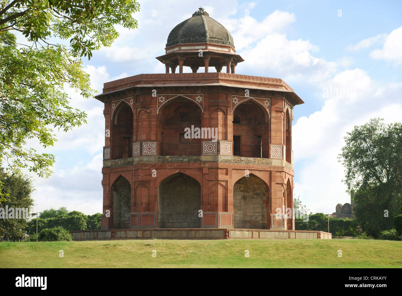 Sher Mandal, South of the mosque. Double-storeyed octagonal tower of ...