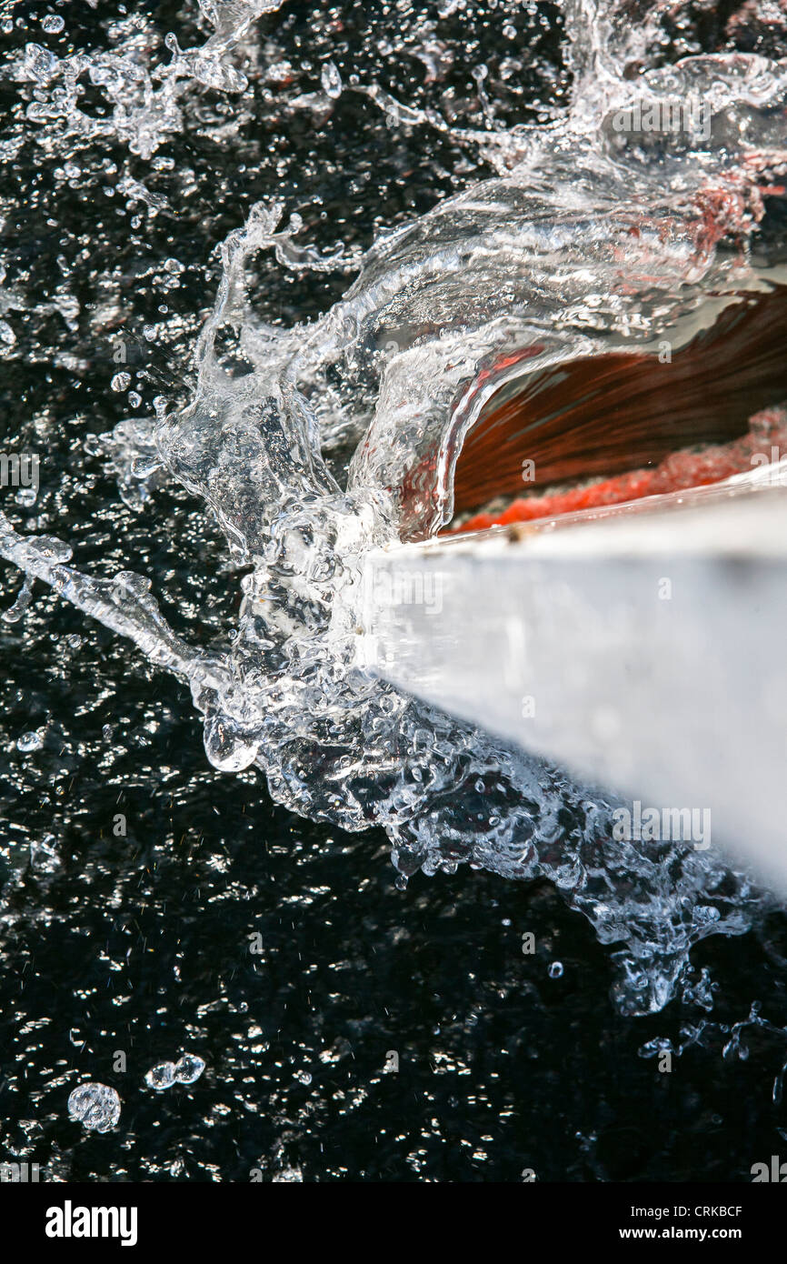 Old boat in water Stock Photo - Alamy