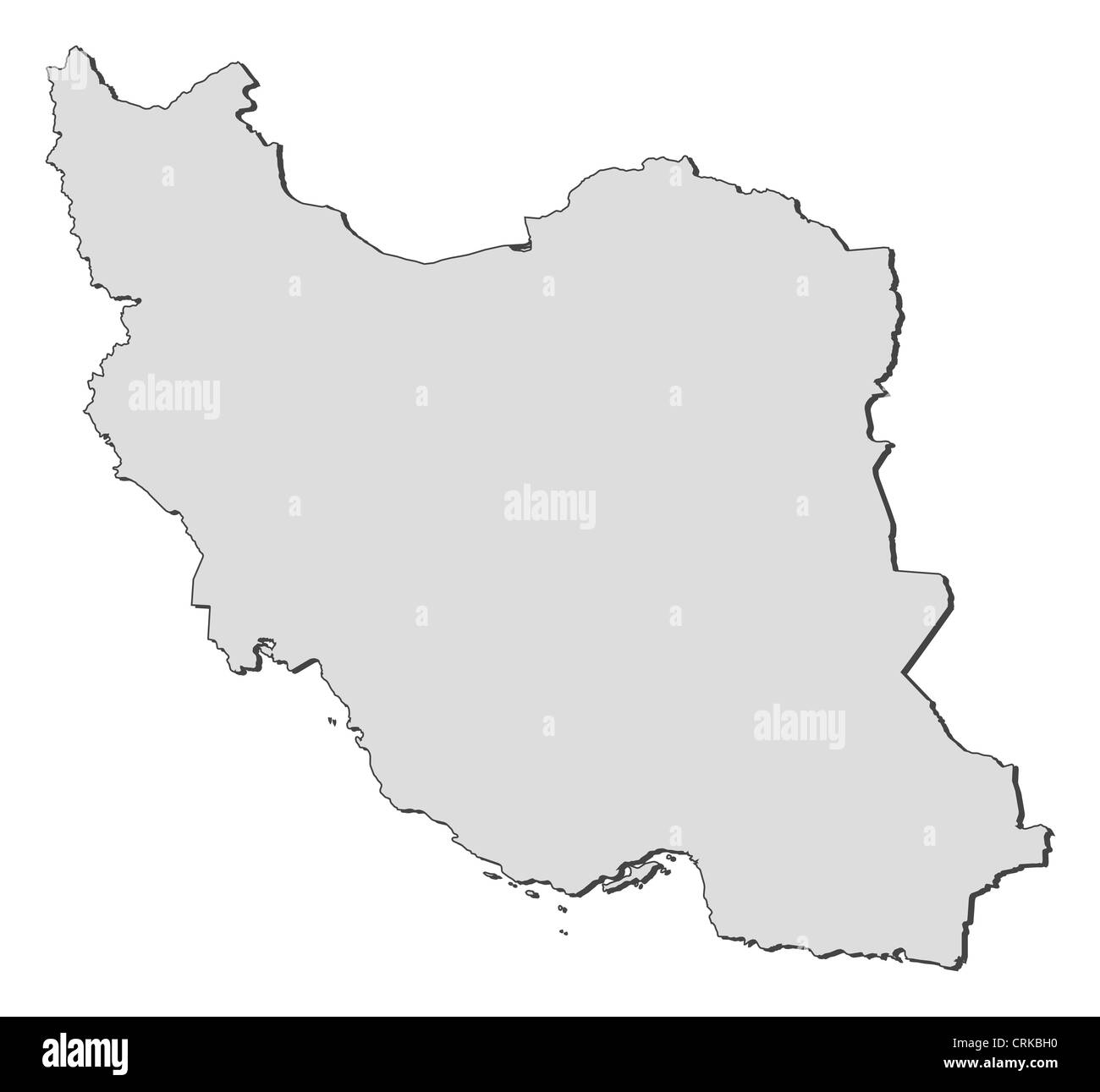 Political map of Iran with the several provinces Stock Photo - Alamy