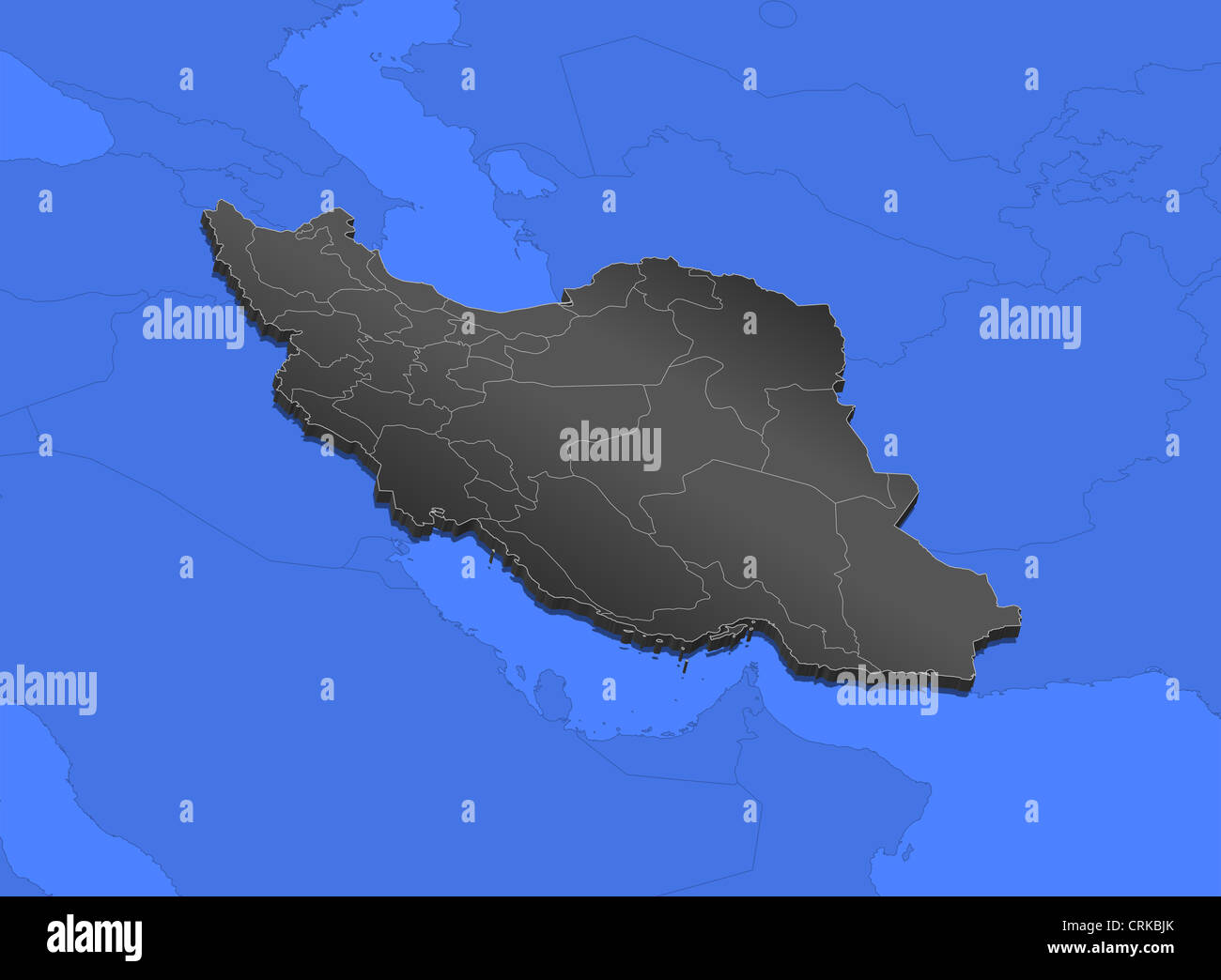 Political map of Iran with the several provinces Stock Photo - Alamy