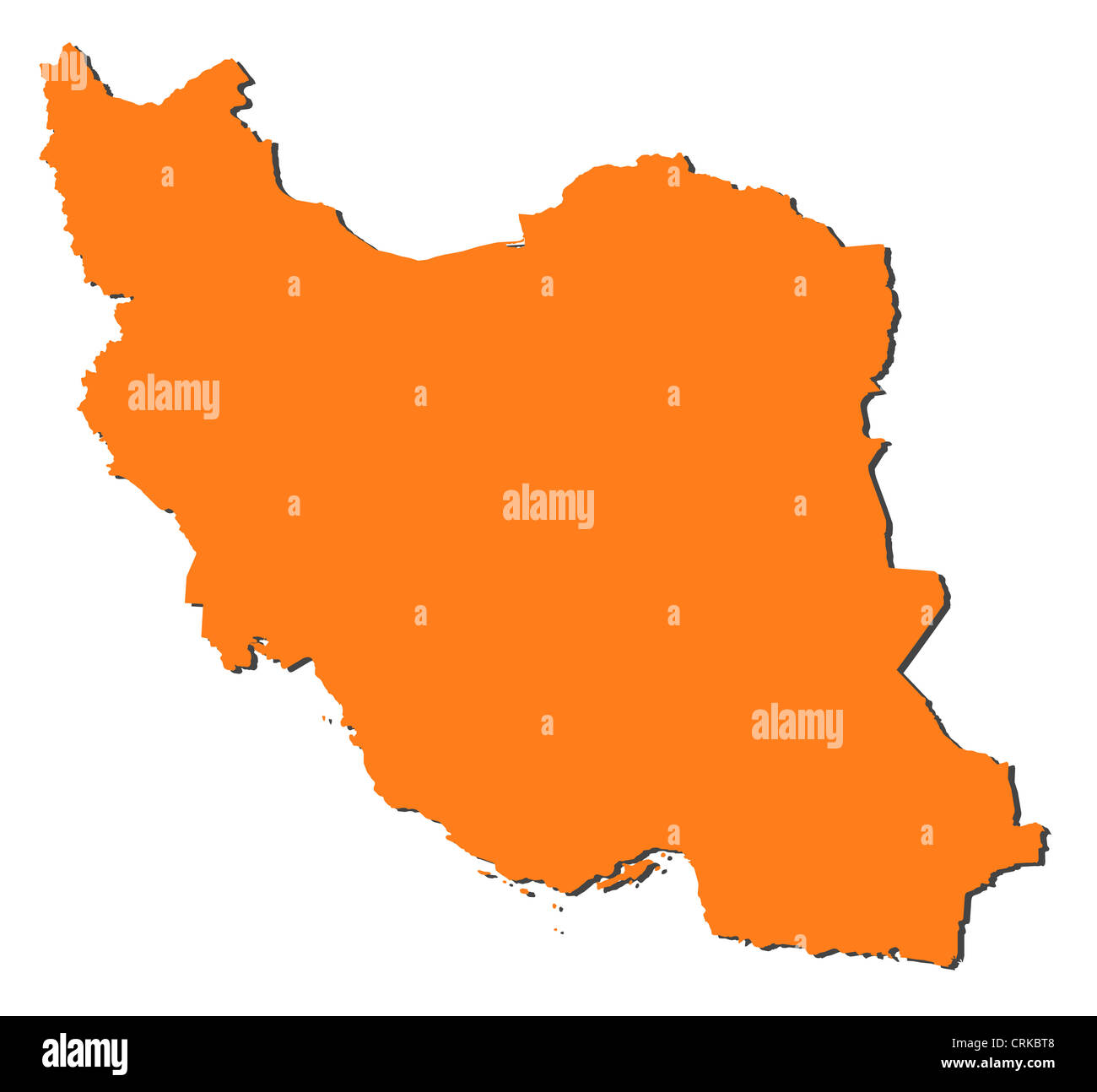 Political map of Iran with the several provinces Stock Photo - Alamy