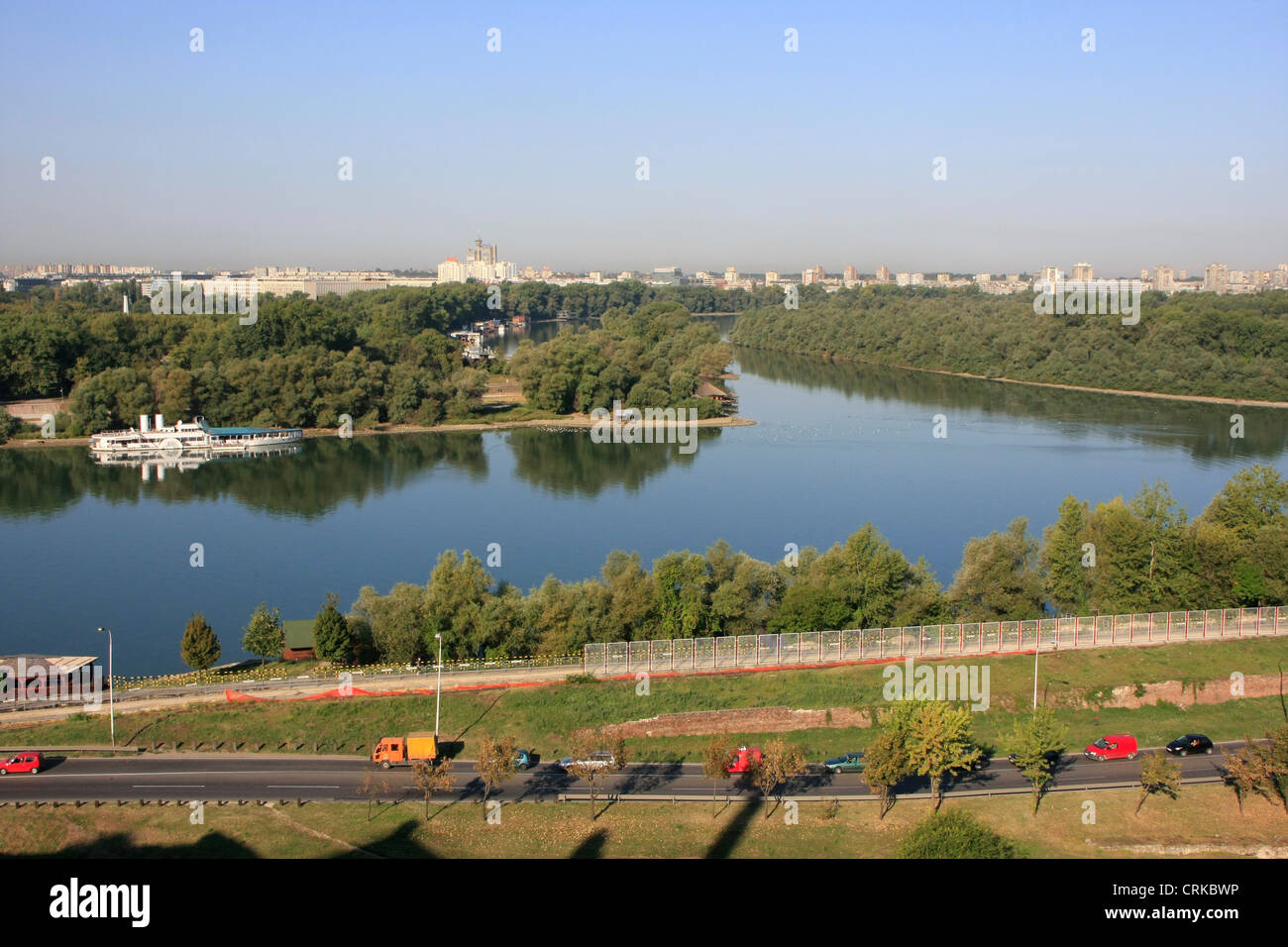 Confluence of Danube and Sava rivers, Belgrade, Serbia Stock Photo - Alamy