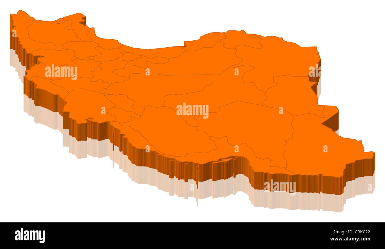 Political map of Iran with the several provinces Stock Photo - Alamy