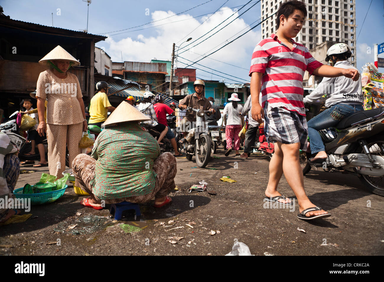 Street life in Cho Lon Market,Binh Tay market, HCMC, Vietnam Stock ...